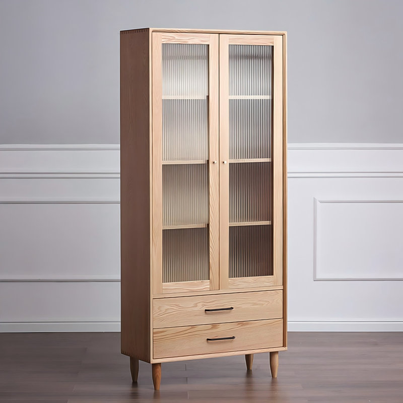 Corrigan Studio® Modern Minimalist Solid Oak Storage Cabinet | Wayfair
